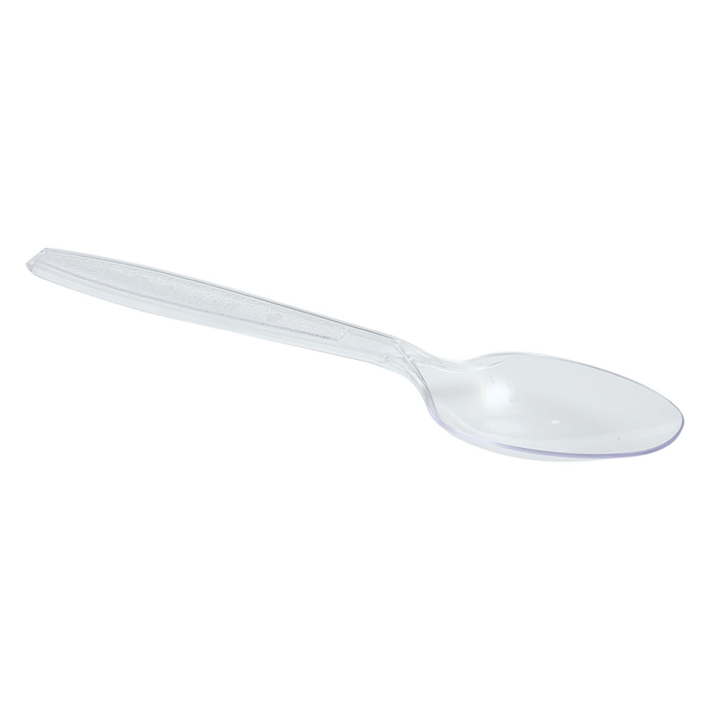 Buy Online Disposable 50 Pcs Clear Plastic Table Spoons Pack - Carton ...