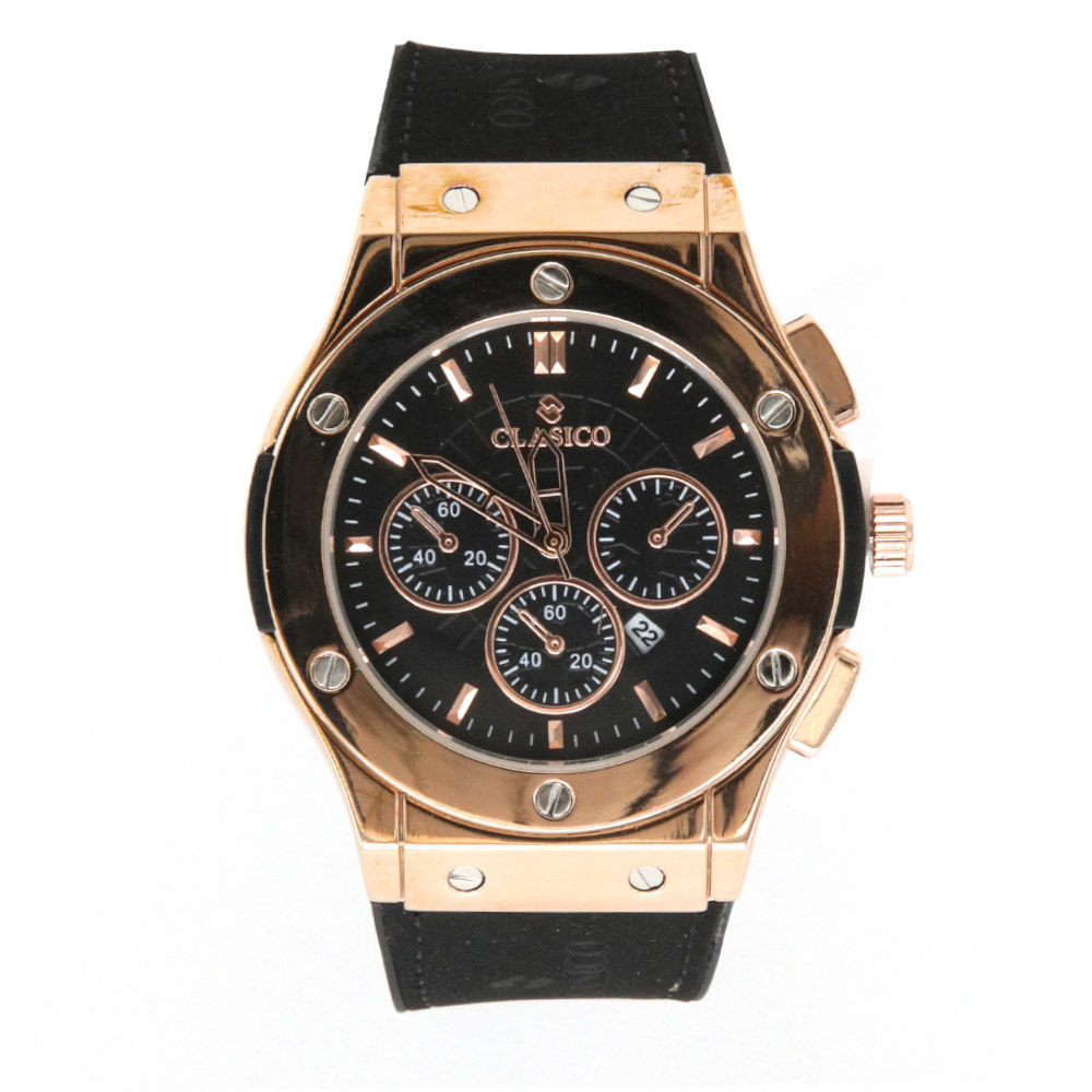 Buy Online Clasico Leather Strap Chronograph Watch, Carton of 100 Pcs ...