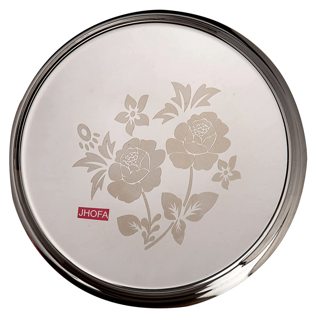 Buy Online Jhofa Stainless Steel Plate, 22 Gauge, JF175, Silver, 29cm, Set of 6 in UAE | Dubuy.com