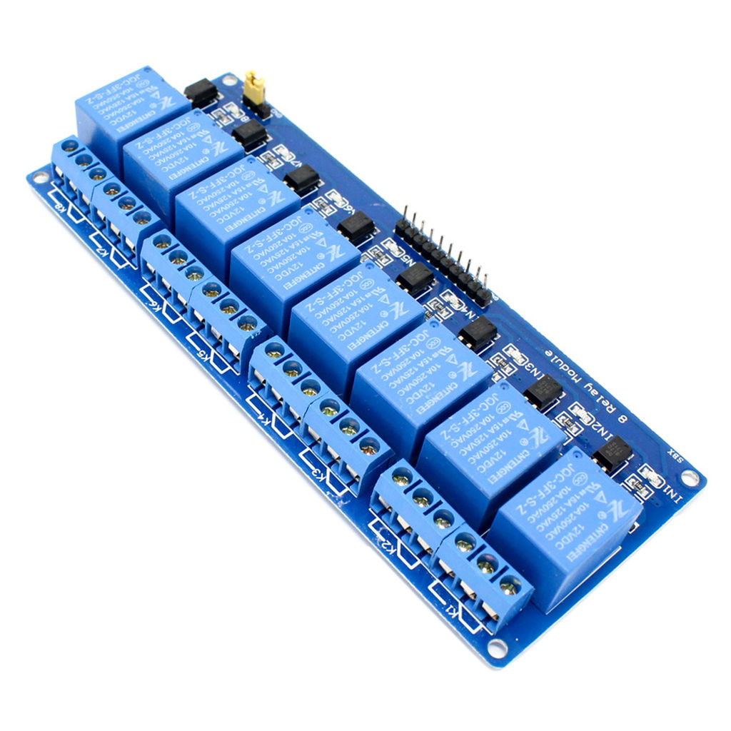 Buy Online 8-Channel Opto Coupler Relay Board Module,12V 10A in UAE ...
