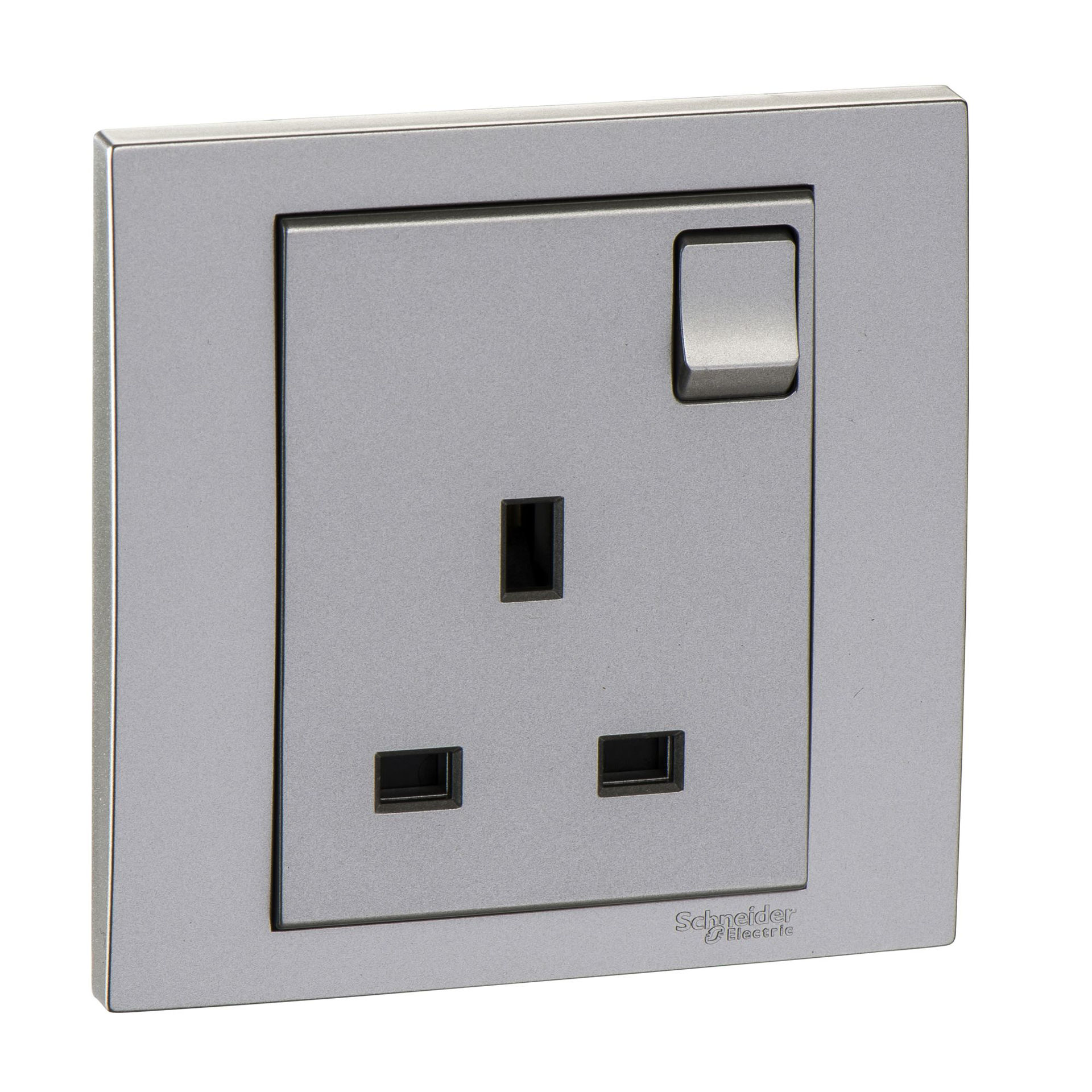 Buy Online Schneider Electric Vivace 13A Single Switched Socket, Silver ...