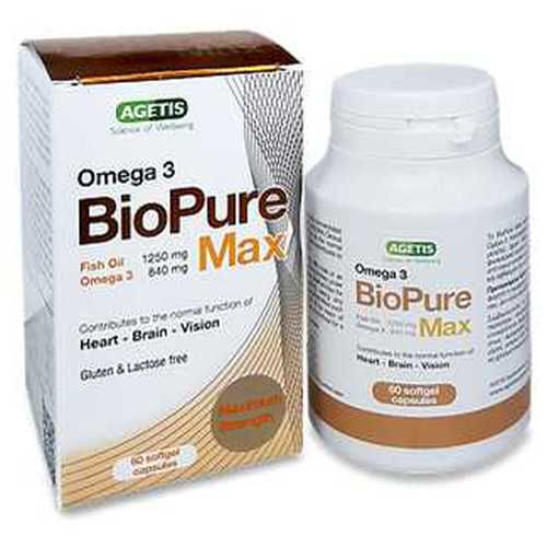 Buy Online Biopure Max Omega 3 Capsules, 60 Capsules in UAE | Dubuy.com
