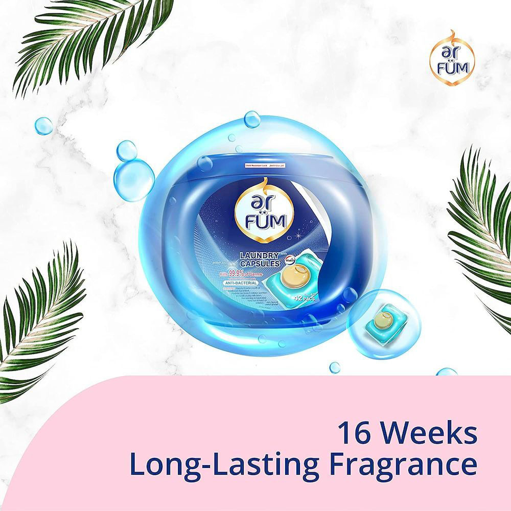 Buy Online AR FUM PODS Anti-Bacterial Laundry Detergent Capsules, 42 ...