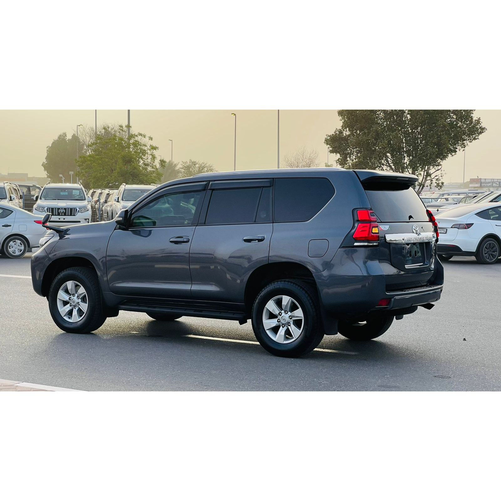 Gray Toyota Land Cruiser Prado