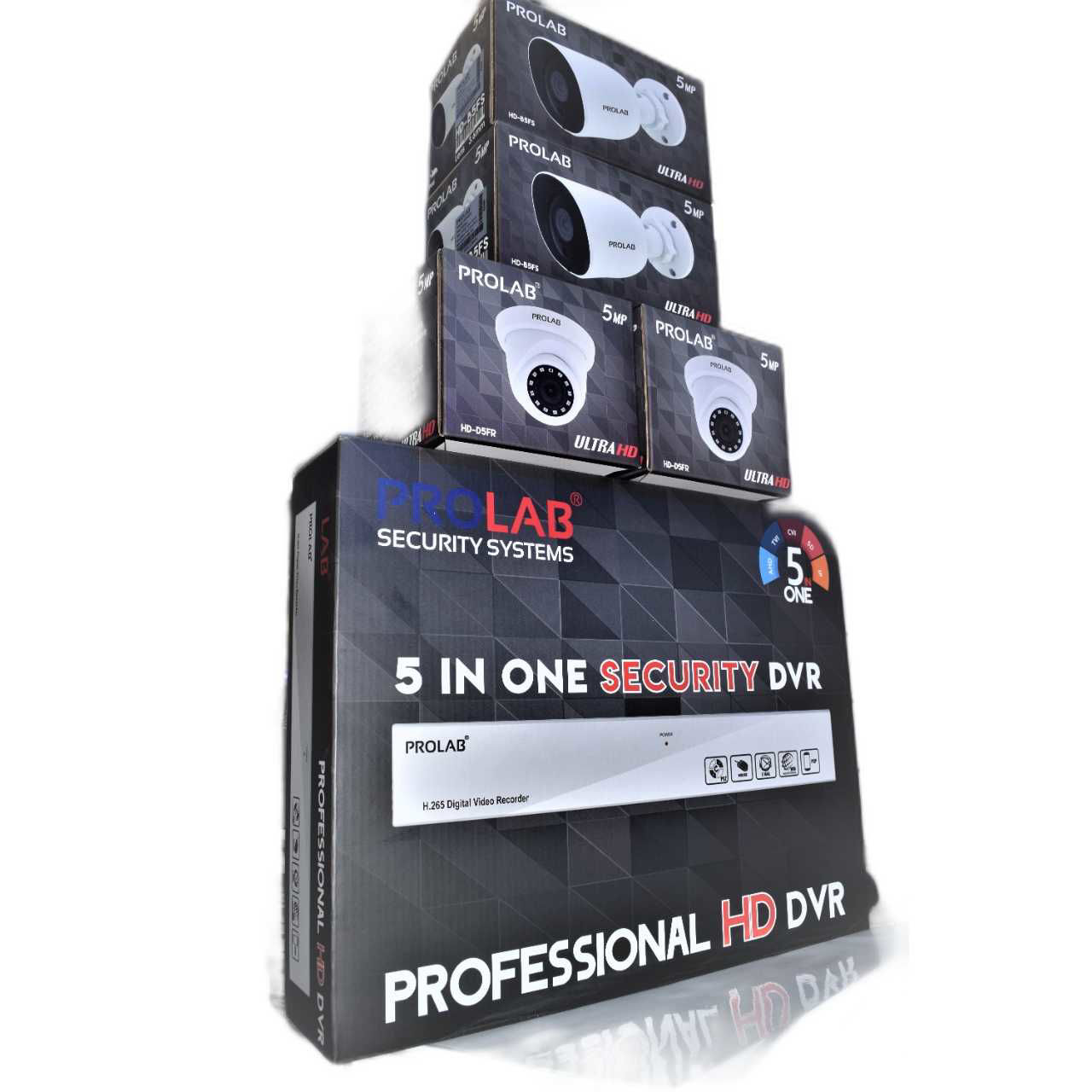 Buy Online Prolab 4-Channel HD Surveillance Camera Kit, 5MP, White in ...